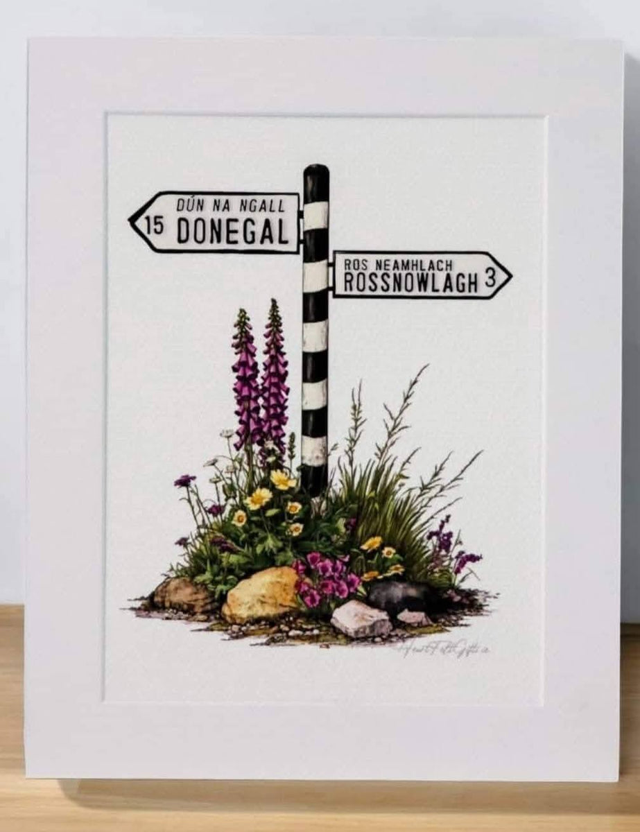 Traditional Irish Road signs Print Gift Personalised Gift ...